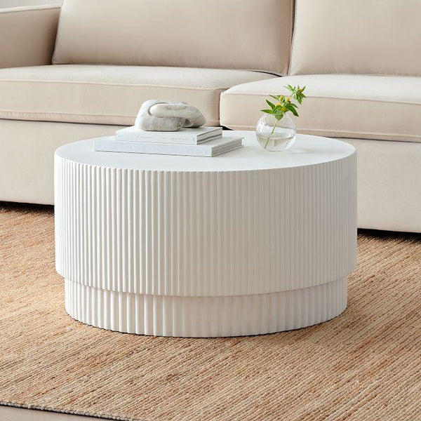 Sophisticated Stripe Coffee Table | Designer Tea Table | Wooden Center — IKIRU