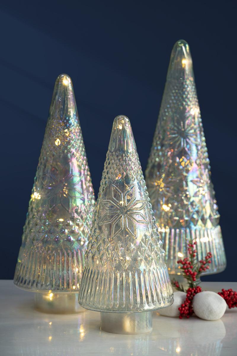 Frosted Cut Glass Led Christmas Tree - IKIRU