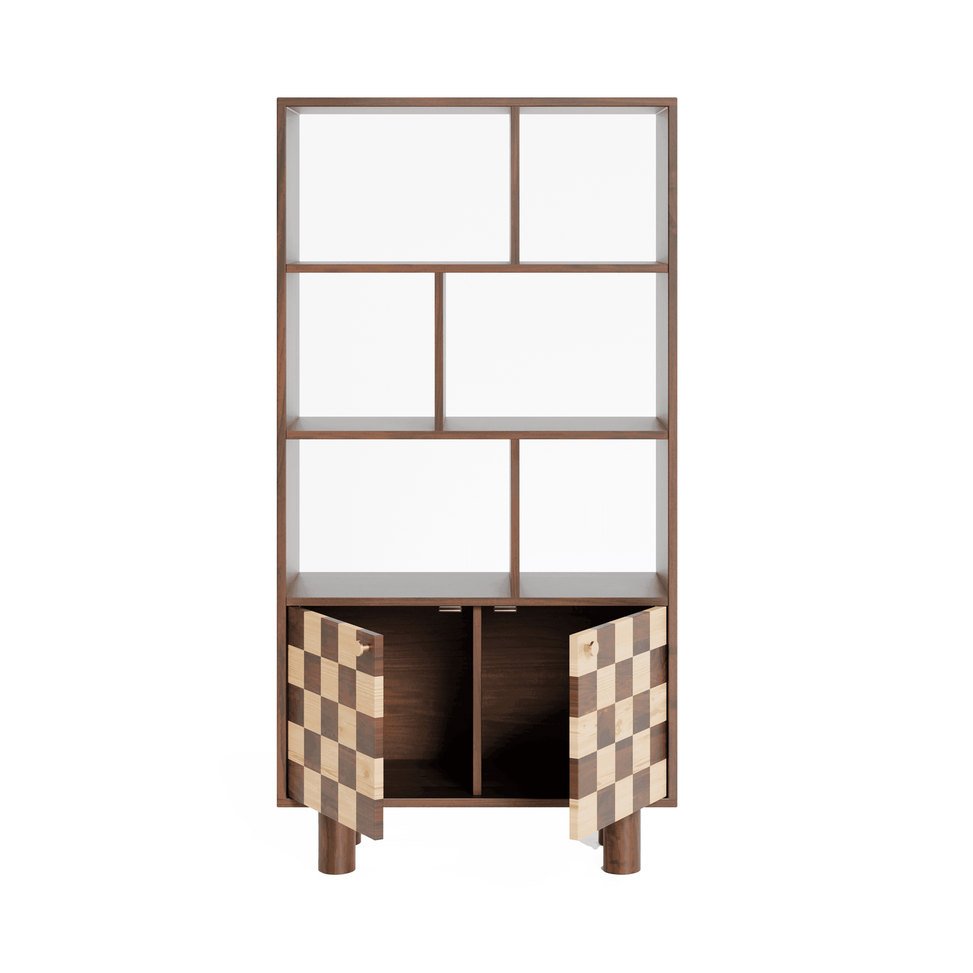 Chess Bookshelf Rack for Study Room | Wooden Book Stand Unit - IKIRU