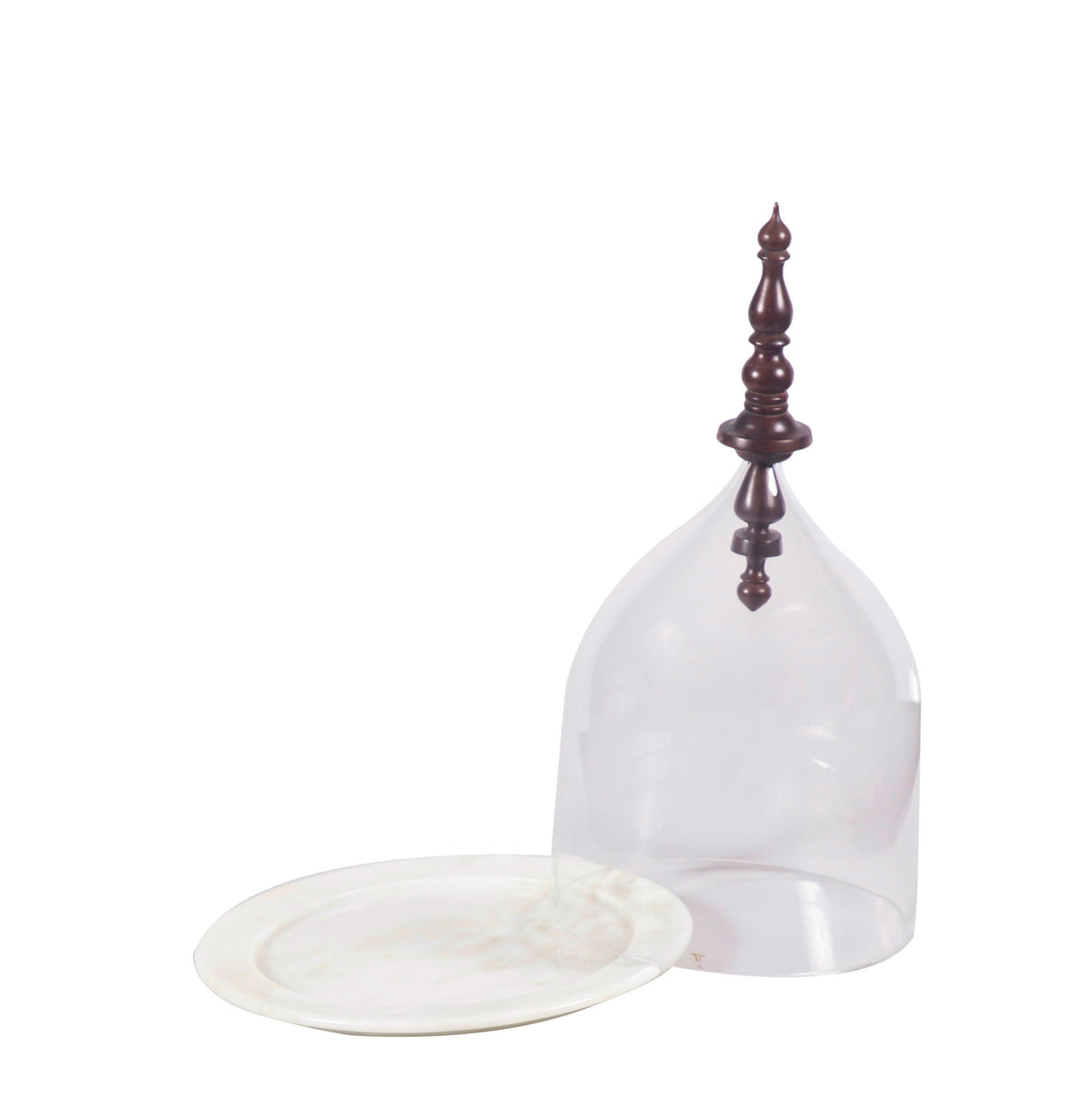 Cloche & Serving Cake Plate with Dome Lid | Serving Platter Tray - IKIRU