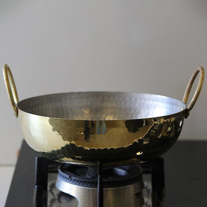 Shop Traditional Peetal kadai For Cooking | Brass Wok For Home ...