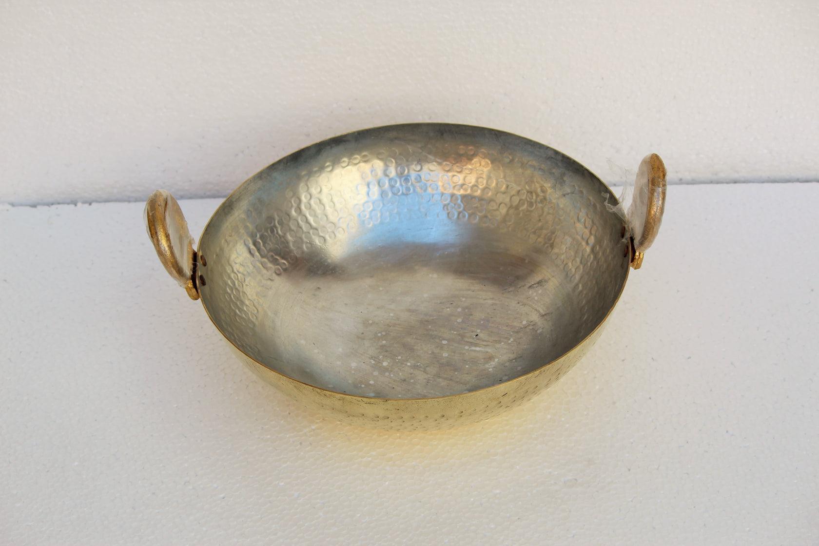 Traditional Peetal kadai For Cooking | Brass Wok For Home & Restaurant ...