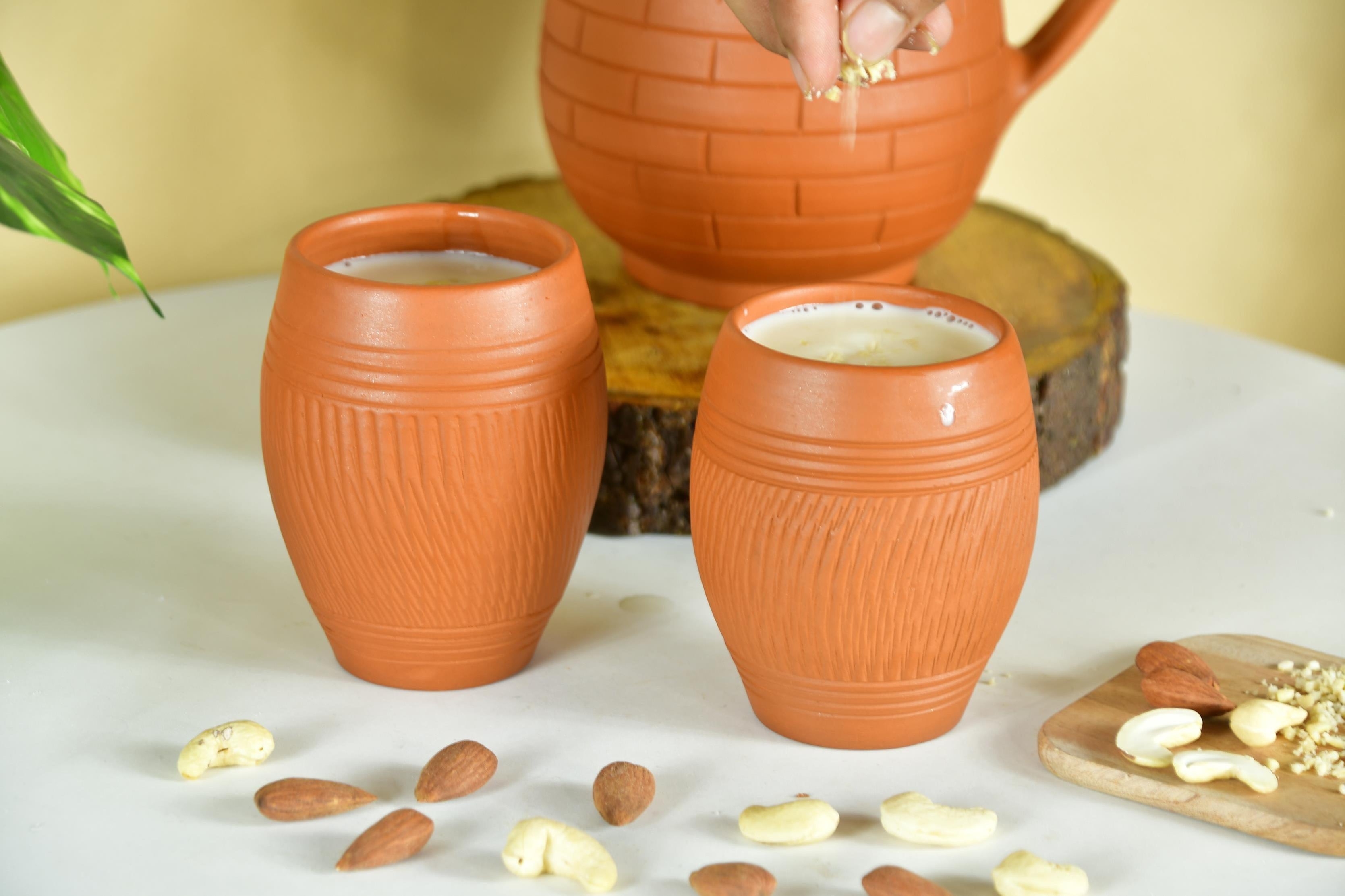 Lassi Mug Set: Artisanal Elegance, Functional Design - IKIRU