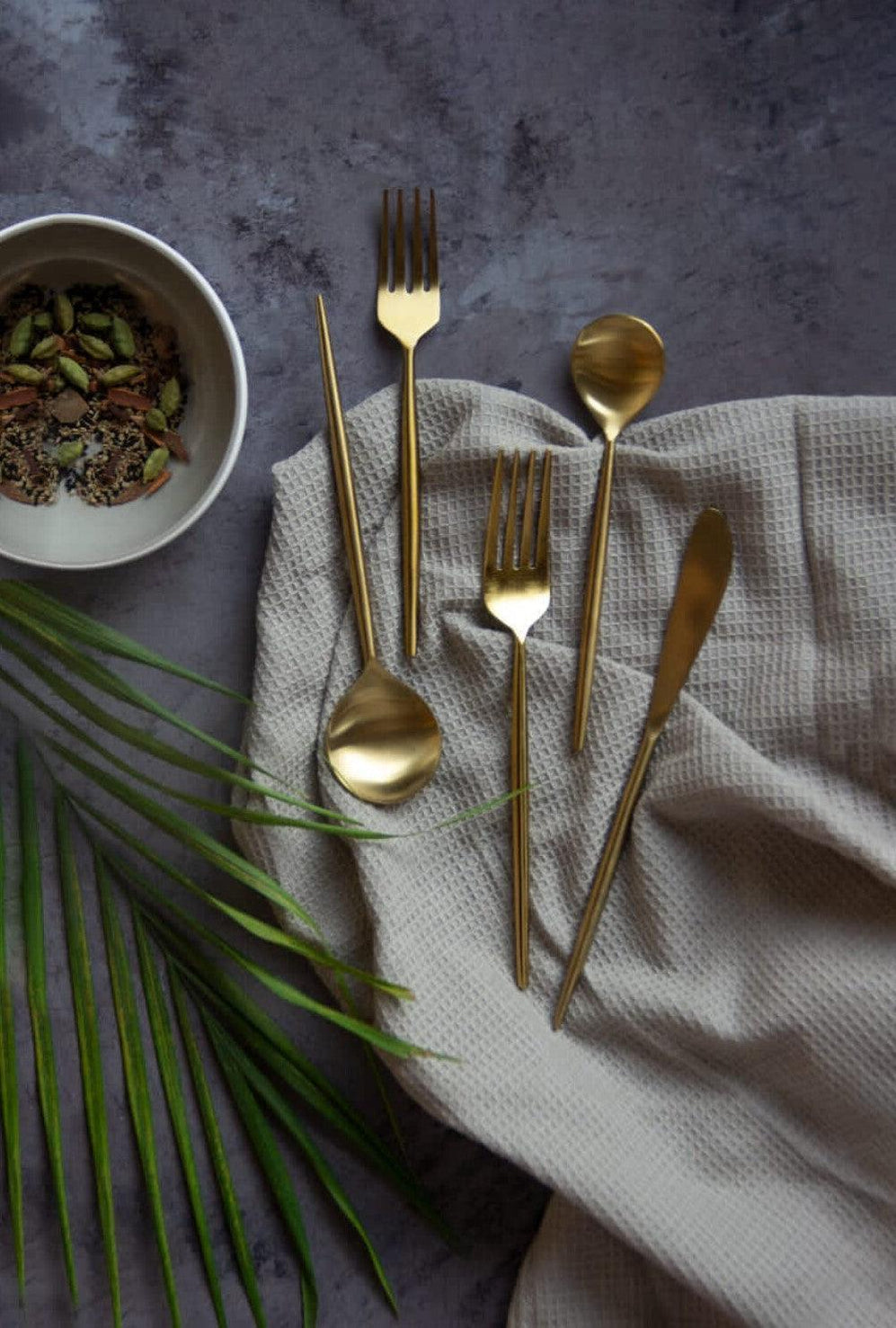 Matt Cutlery Set | Spoon, Fork & Knife for Kitchen - IKIRU