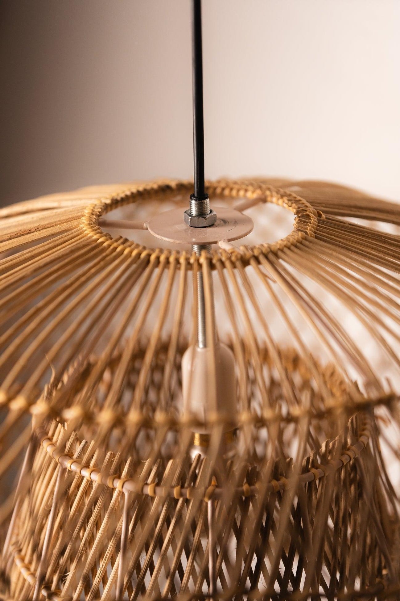 Shop Aesthetic Rattan Pendant Wave Lampshade | Decorative Hanging Light ...