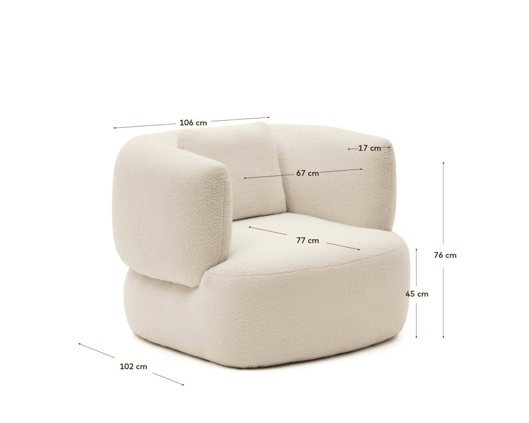Axis Modern Single Seater Sofa | Arm Chair — IKIRU