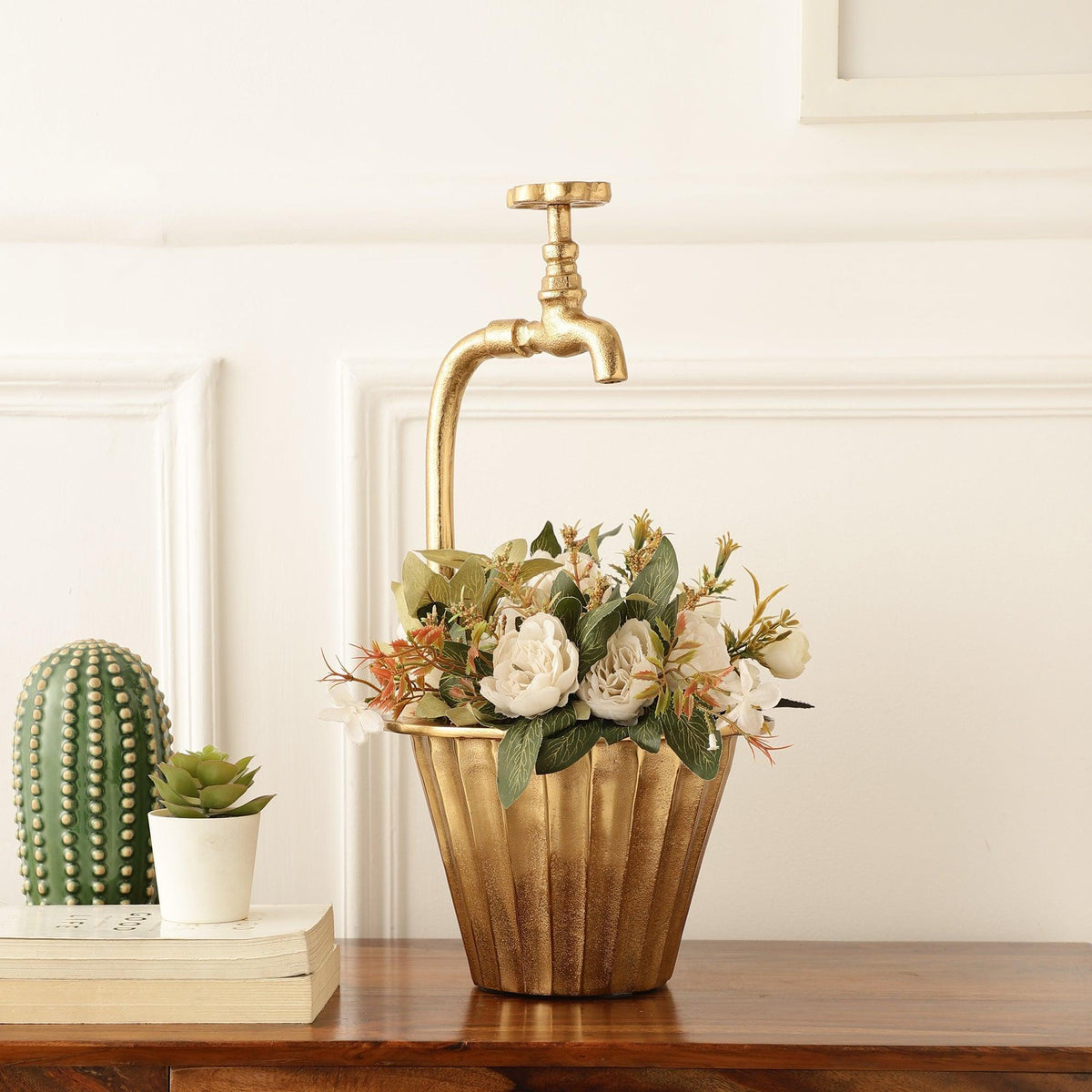 Luxurious Aluminium Nal Indoor Planter | Decorative Pot With Tap For K ...