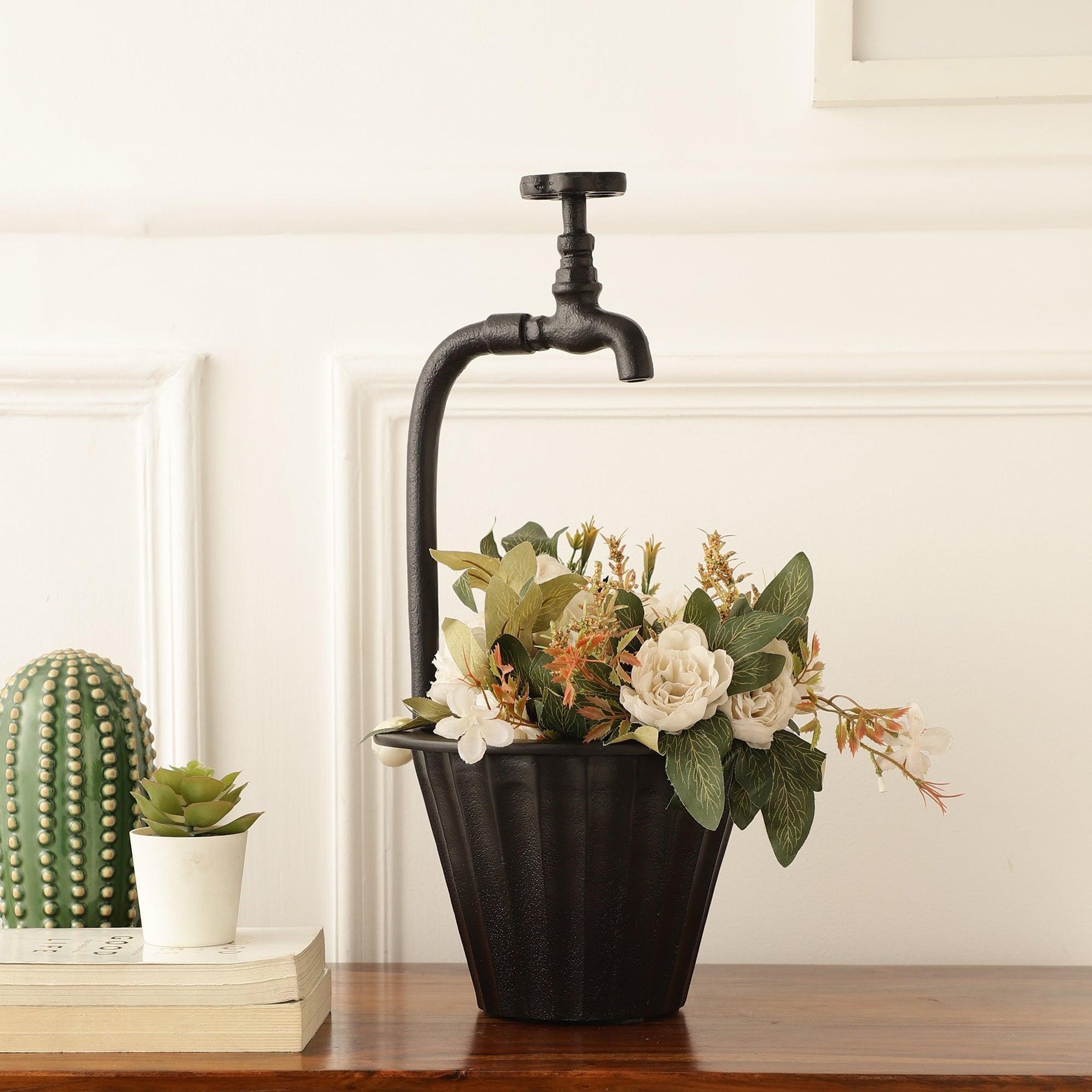 Luxurious Aluminium Nal Indoor Planter | Decorative Pot With Tap For ...