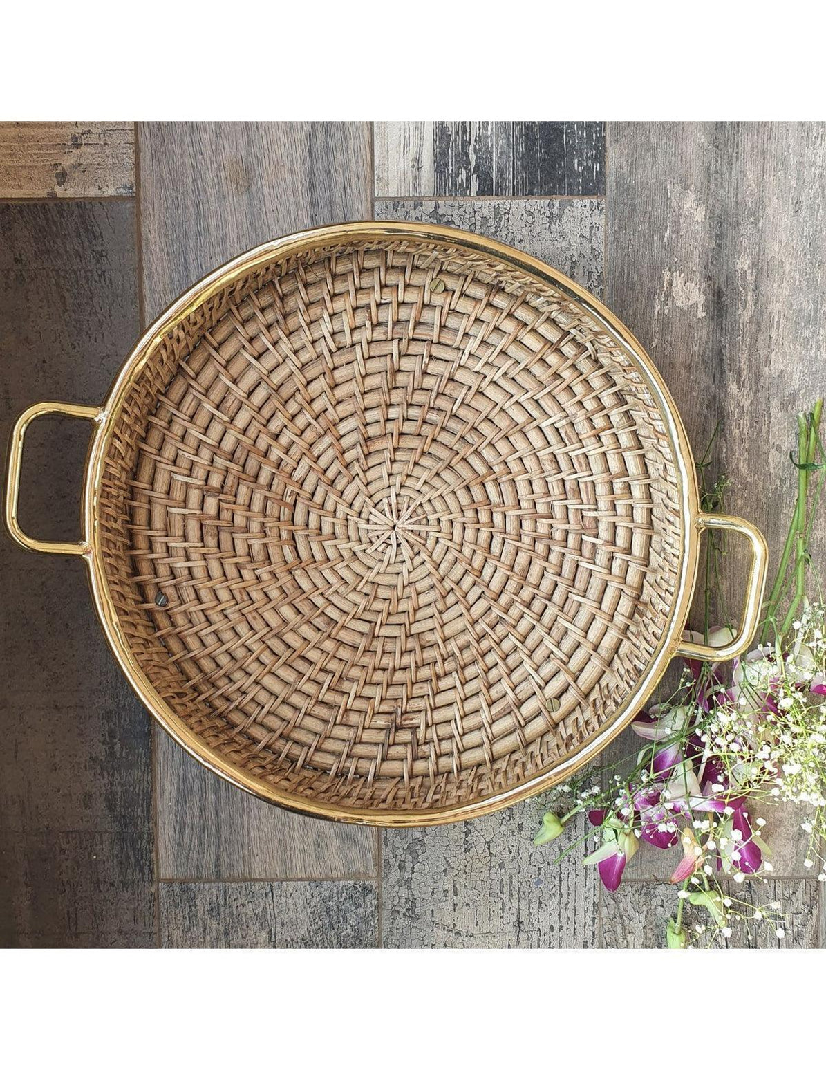 Royal Brimmed Disc Tray | Tray for Coffee Table - IKIRU