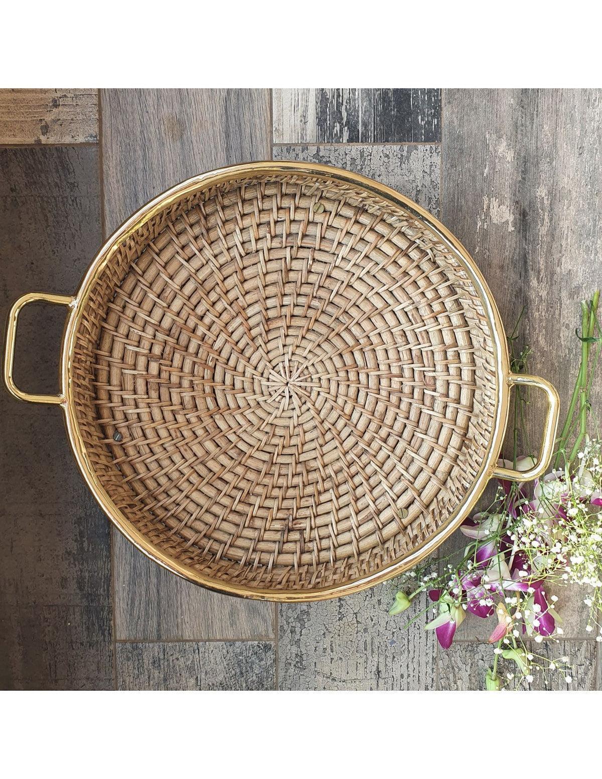 Royal Brimmed Disc Tray | Tray for Coffee Table - IKIRU