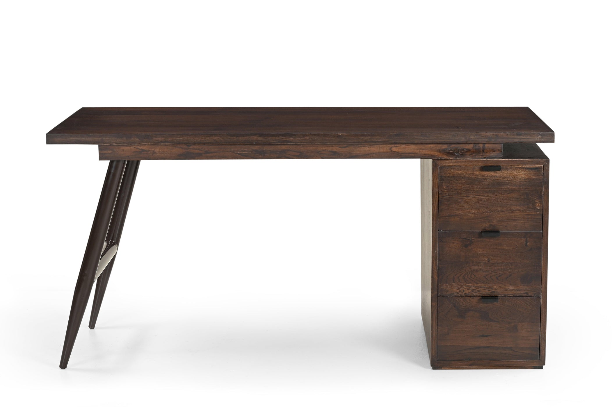Scottsdale Teak Wood Study Table With Storage | Computer Table | Desk — IKIRU