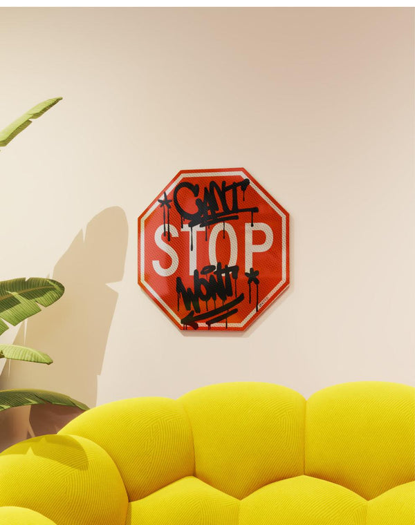 Can’t Stop Won’t Stop Wall Decor Item | Red Stop Sign Wall Art | Bold ...