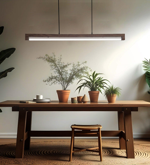 Buy Slimline Brown Baton Led Hanging Lamp | Pendant Light – IKIRU