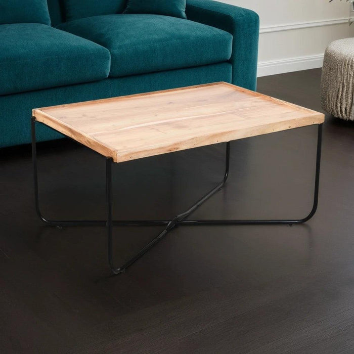 Minicoy Wooden Center Table for Living Room | Acacia Wood Coffee Table | Tea Table — IKIRU