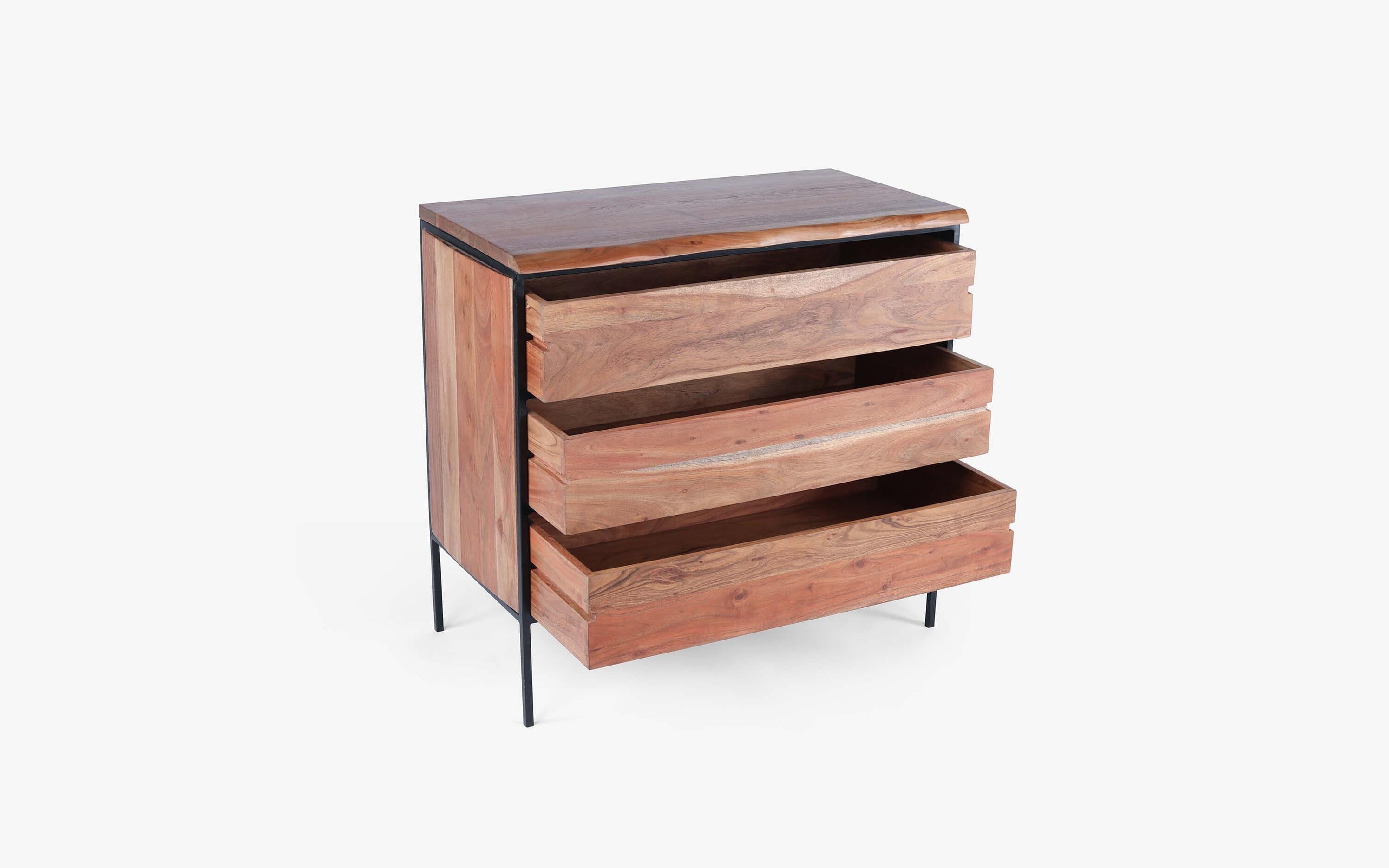 Yoho Wooden Chest Of Drawer | Bedside Table With Storage For Home — IKIRU