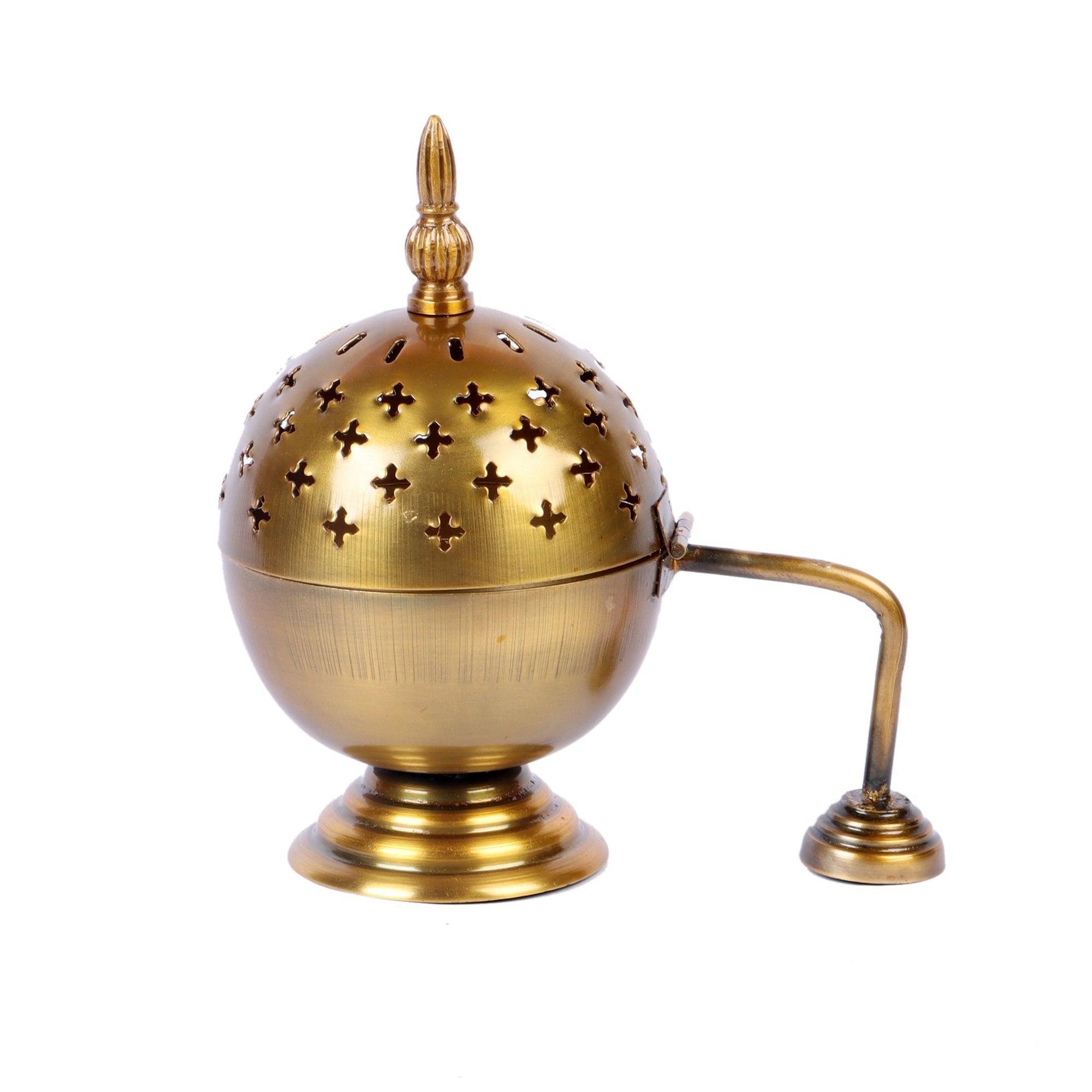 Brass Round Lobaan Dhoop Daan For Pooja Room | Puja Essentials For Home ...